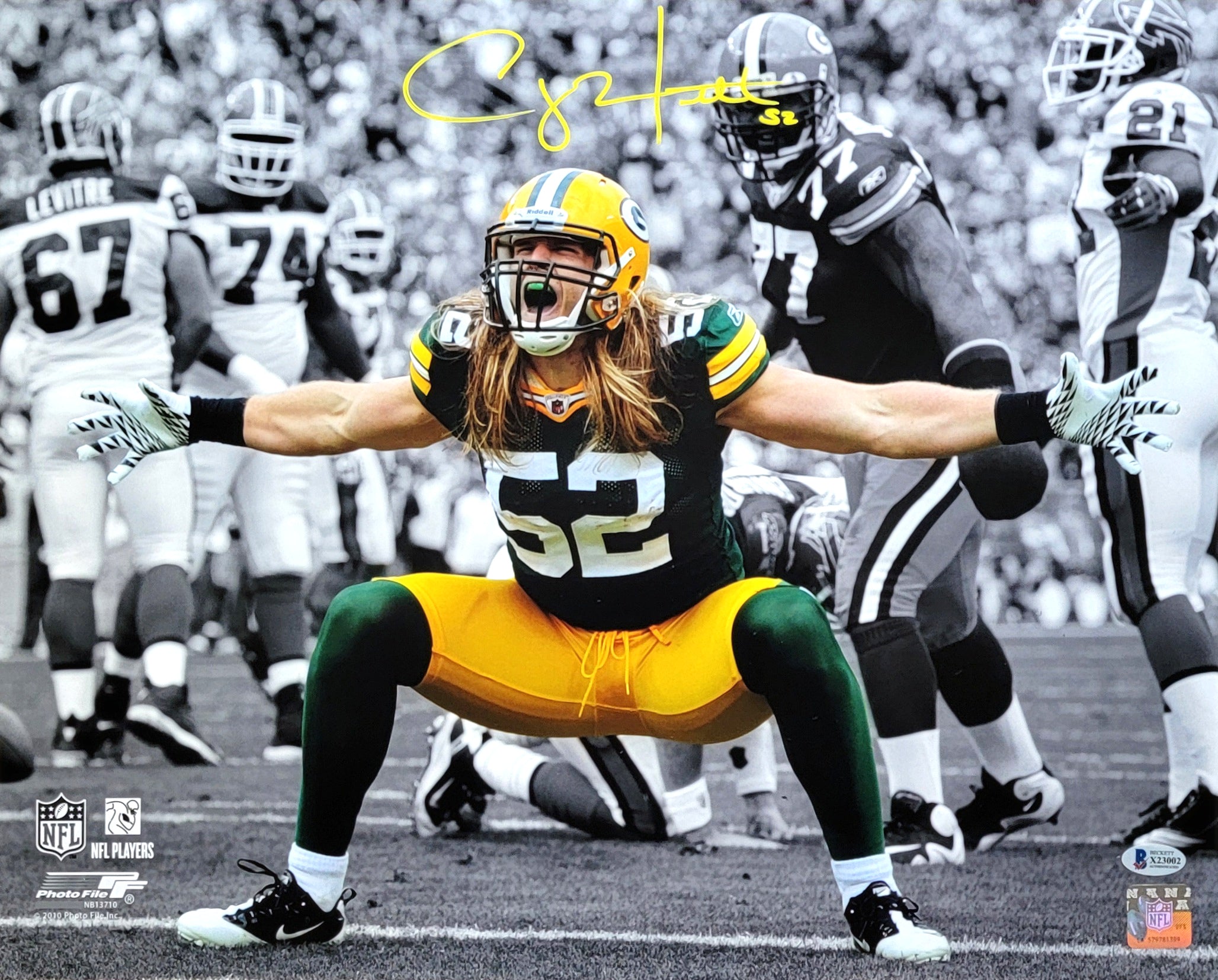 Clay Matthews Autographed Green Bay Packers Spotlight 16x20 Photo Beck ...