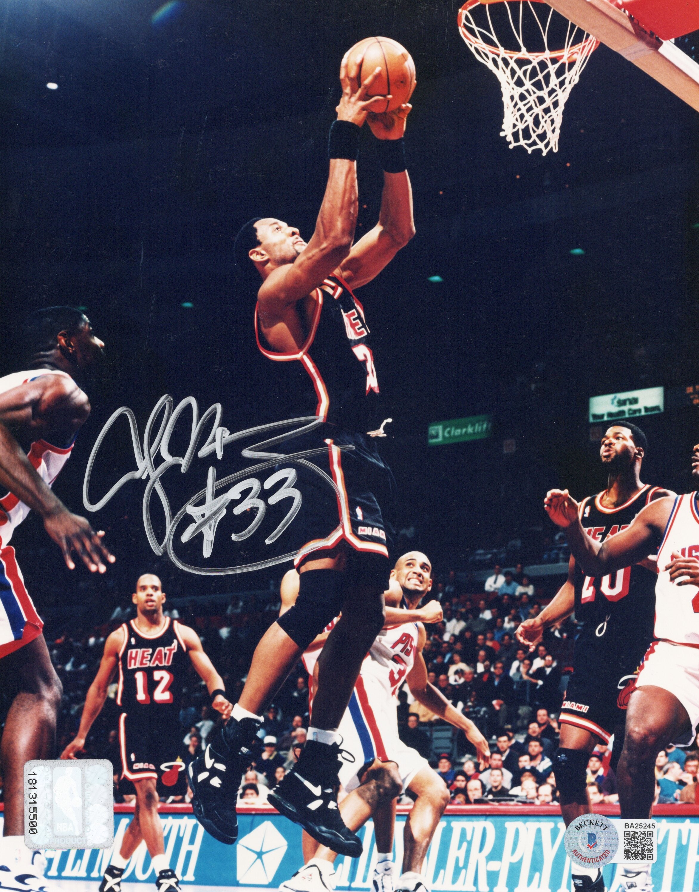 Alonzo Morning Autographed Miami Heat 8x10 Photo Beckett Authenticated ...