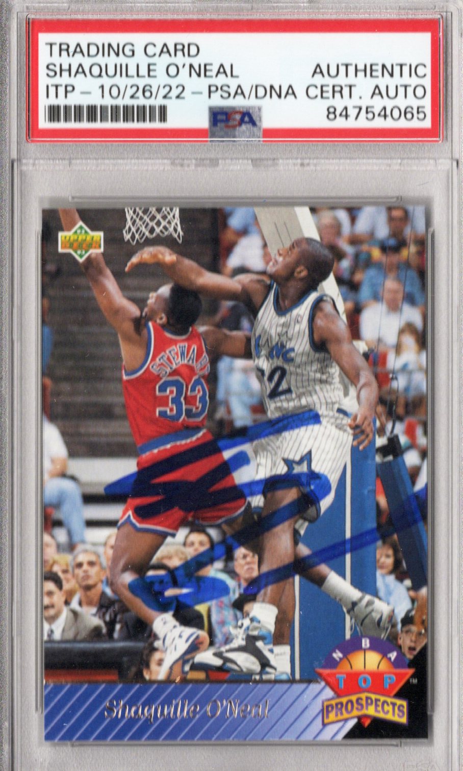 Shaquille O'Neal Autographed Orlando Magic Encapsulated 1992 Upper Dec ...