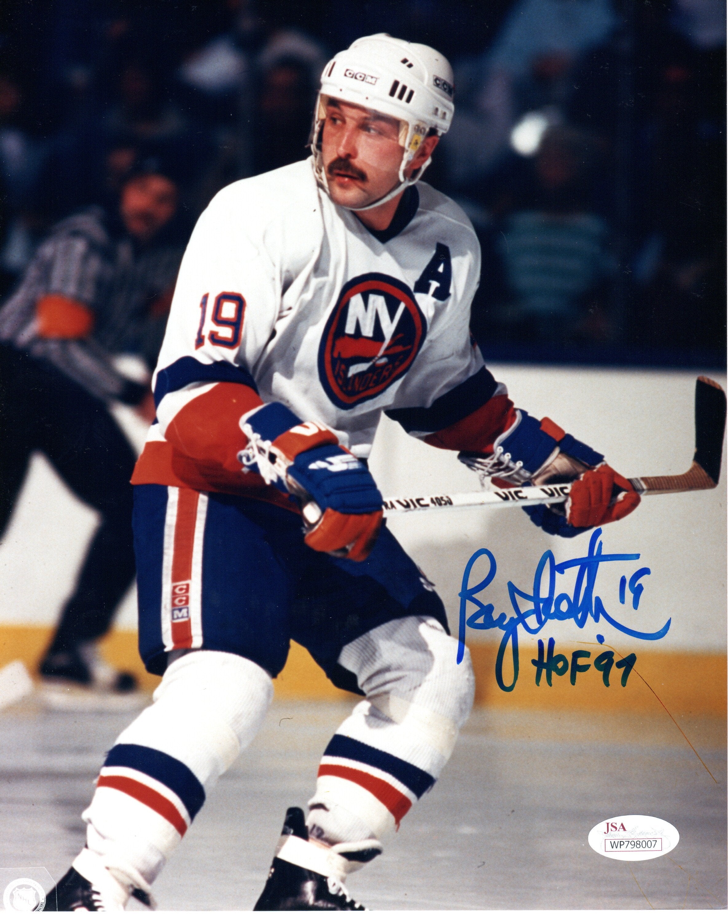 Bryan Trottier Autographed New York Islanders 8x10 Photo W/ HOF 99 JSA ...