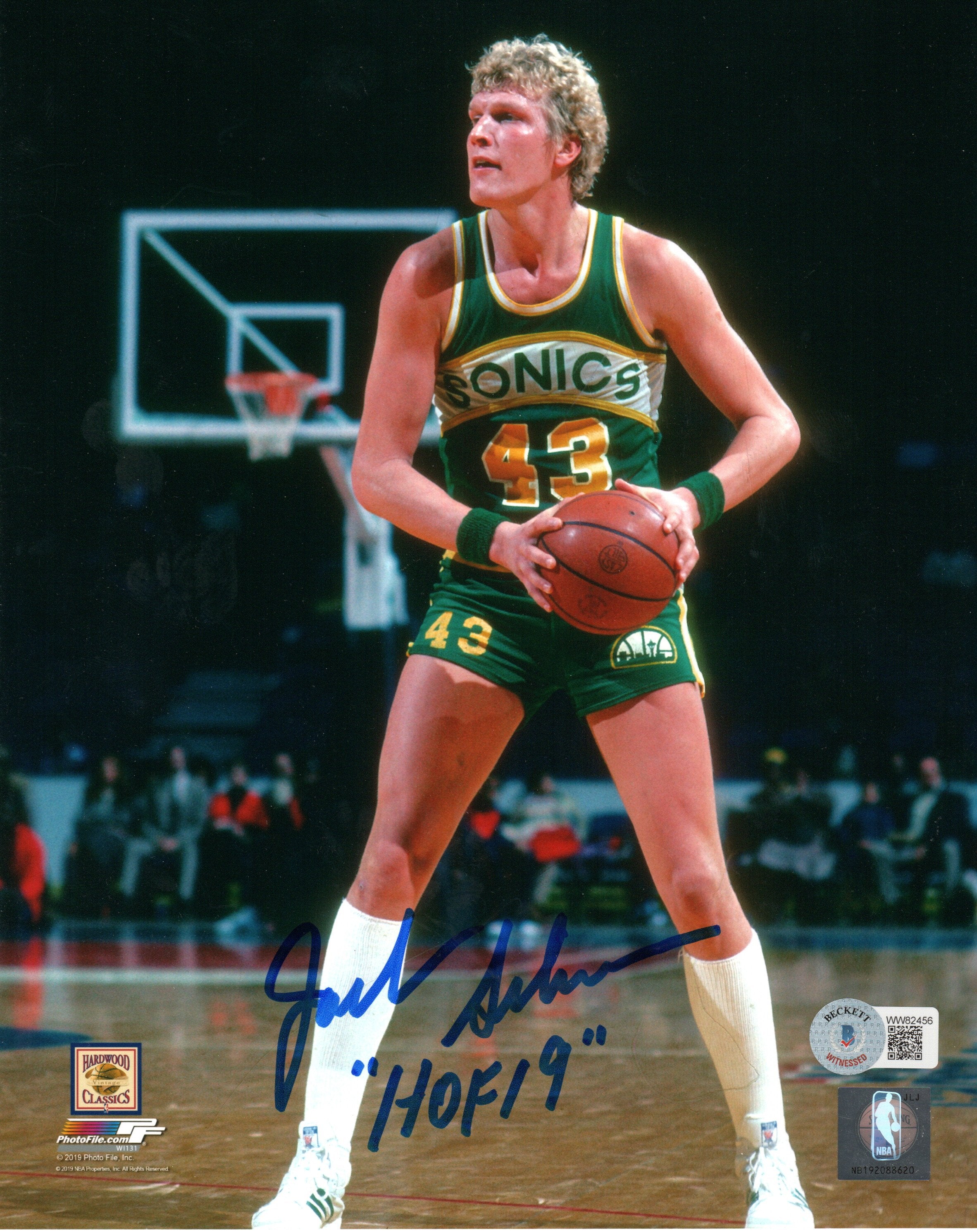 Jack Sikma Autographed Seattle Supersonics 8x10 Photo Beckett Witnesse ...