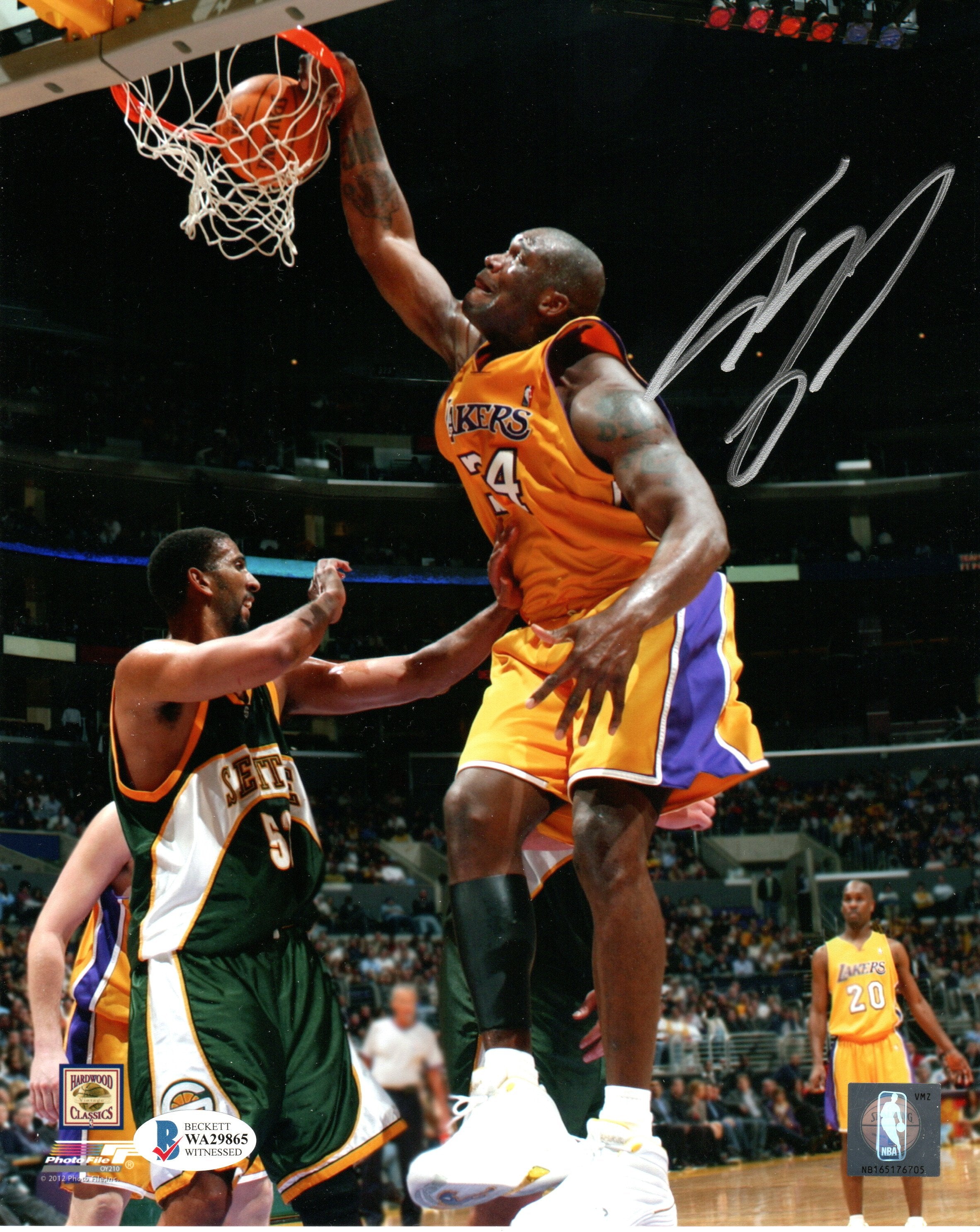 Shaquille O'Neal Autographed Los Angeles Lakers 8x10 Photo Beckett Wit ...