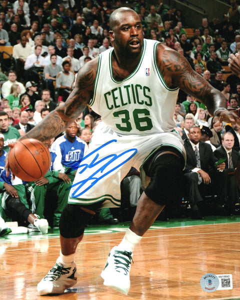 Shaquille O'Neal Autographed Boston Celtics 8x10 Photo Beckett Witness ...