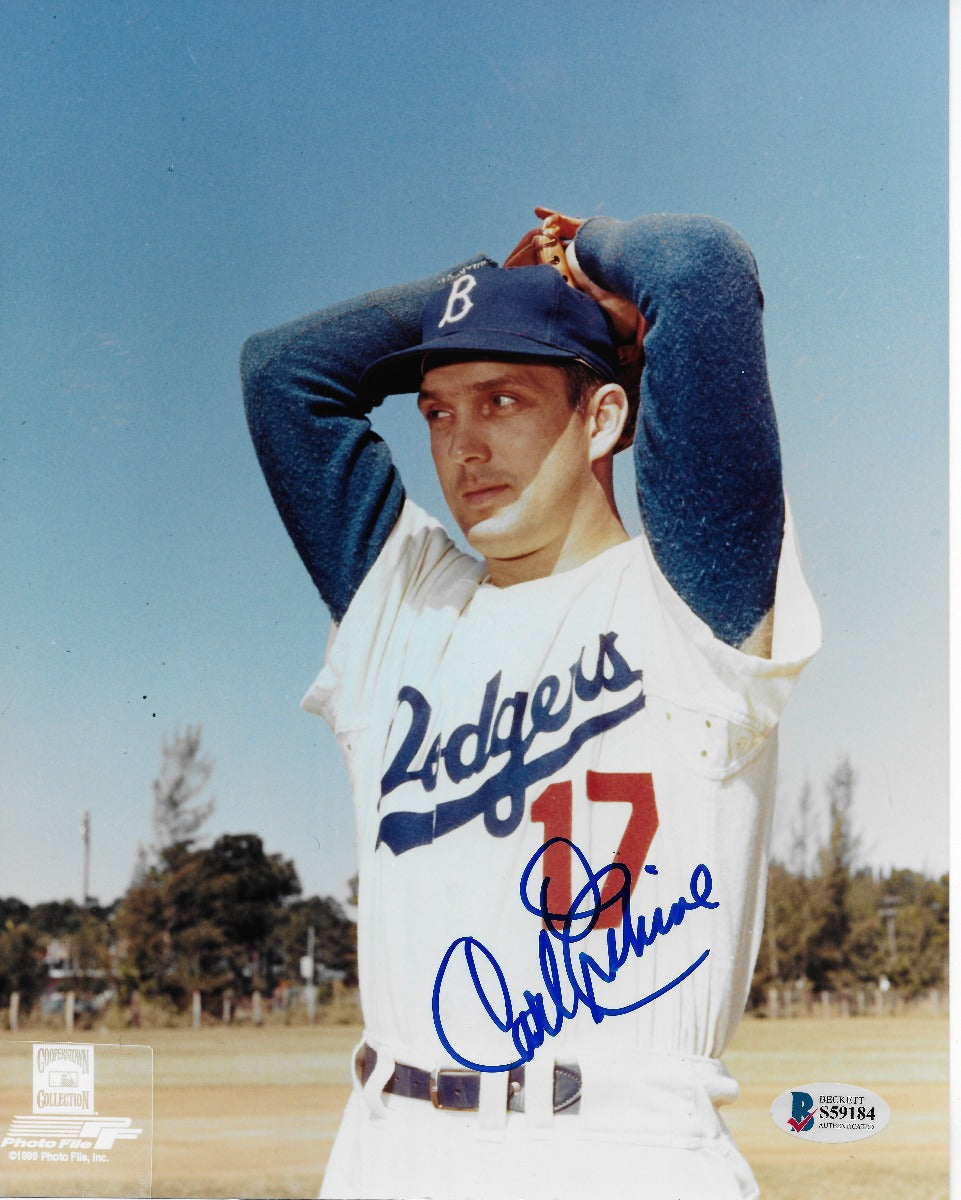 Carl Erskine Autographed Brooklyn Dodgers 8x10 Photo Beckett Authentic ...