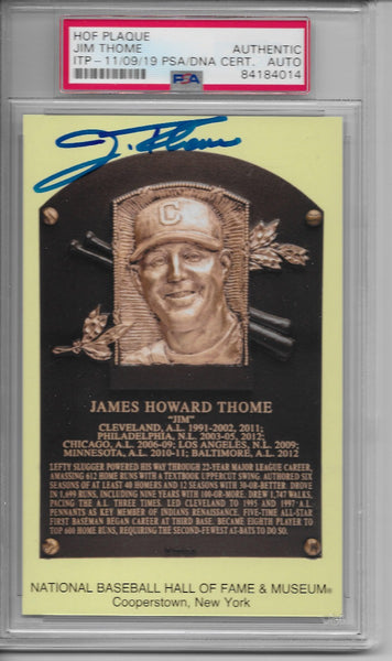 Jim Thome Autographed Indians White Sox Twins Phillies Encapsulated HO ...