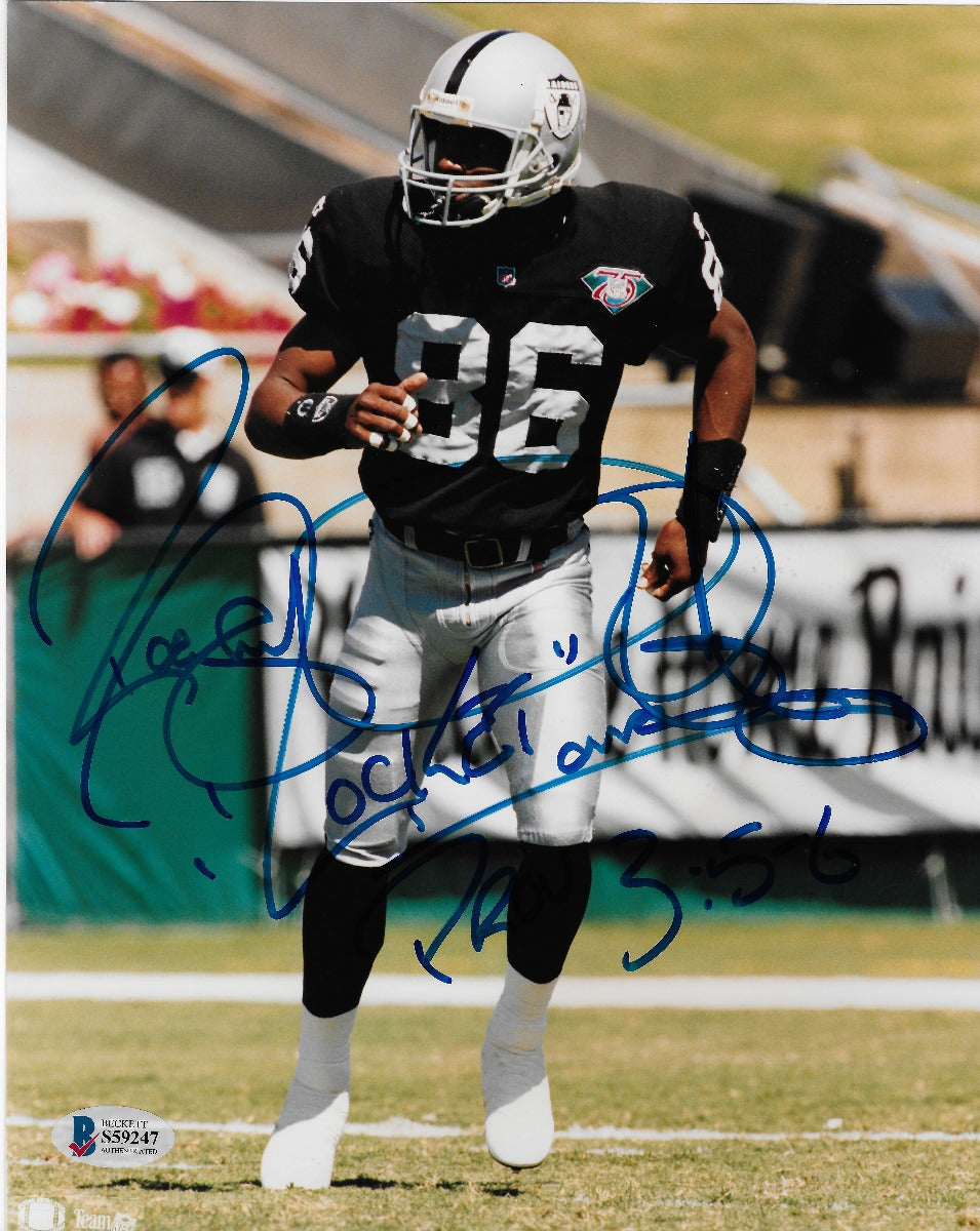 Raghib Rocket Ismail Autographed Oakland Raiders 8x10 Photo Beckett Wi ...